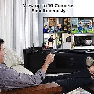 Thermal True Detection XMARTO Prime 10CH 2K HD Wireless Security Camera System 24/7 w. Human/pet/Vehicle Detect,Color Night Vision,2-Way Audio and 2TB HDD (Smart Lights & Siren,WPS2K84-2TB Plug-in)