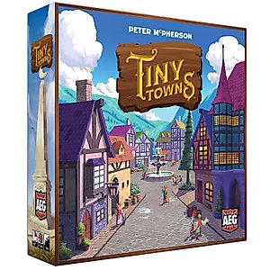 AEG Tiny Towns - Award-Winning Board Game, Base Set, 1-6 Players, 45-60 min Play Time, Strategy Board Game for Ages 14 and Up, Cleverly Plan & Construct a Thriving Town, Alderac Entertainment Group
