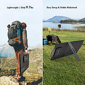 STORCUBE-100W-Portable-Solar-Panel for Power Station Generator, IP67 Waterproof Solar Cell Solar Charger with High-Efficiency Battery Charger for Outdoor Camping Van RV Trip