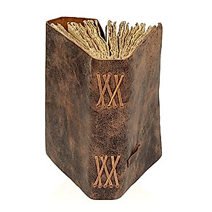 cuero Vintage Leather Journal - Antique Handmade Leather Bound journal with deckle edge paper for Men And Women Diary - Leather Sketchbook - Drawing Journal Notebook - Great Gift (5 by 7 inch)