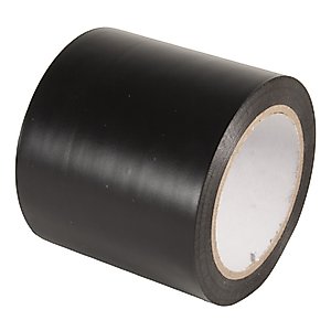 Incom Manufacturing: Safety Aisle/Pipe Marking Conformable Durable Color Coding Abrasion Resistant Tape, 4 inch x 108 ft, Safety Black - Ideal for Walls, Floors, Equipment - PST415