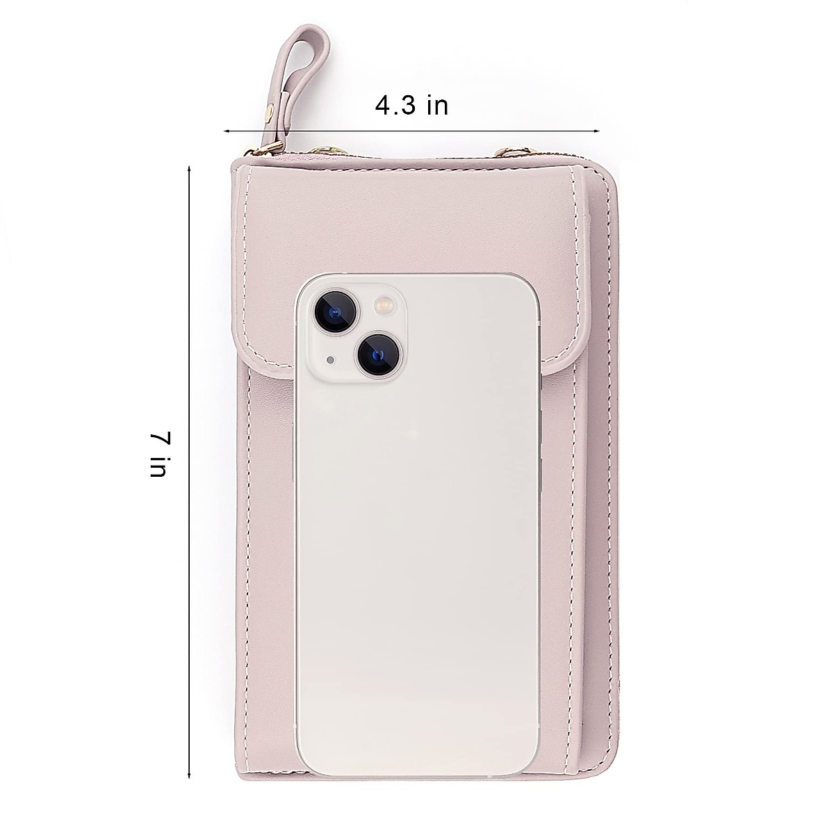 Ndsox Small Crossbody Bag Cell Phone Purse for Women, PU Leather Mini Messenger Shoulder Handbag Wallet with Credit Card Slots for Travel Vacation Daily, Light Purple