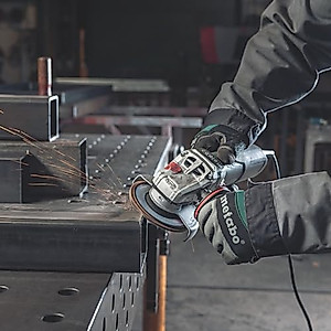 Metabo 4-1/2-5-Inch Angle Grinder | 11 Amp | 11,000 RPM | Lock-on Slide Switch | Made in Germany | W 11-125 Quick | 603623420, Green