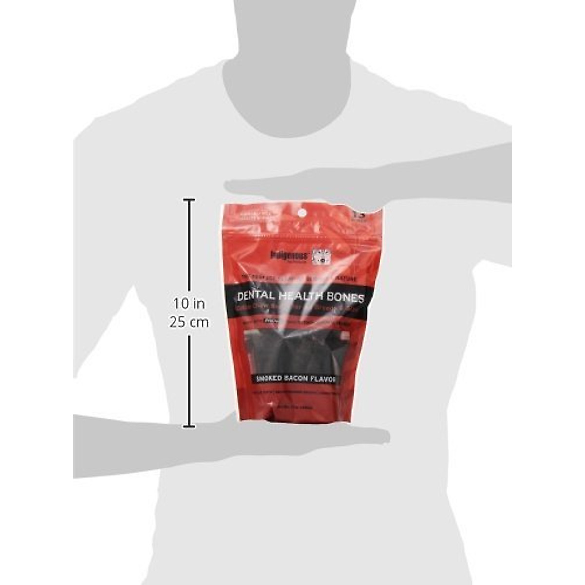 Indigenous Grain Free Dental Health Bones 2 Flavor Variety Bundle: (1) Smoked Bacon Flavor, and (1) Carrot & Pumpkin Flavor, 17 Oz. Ea.