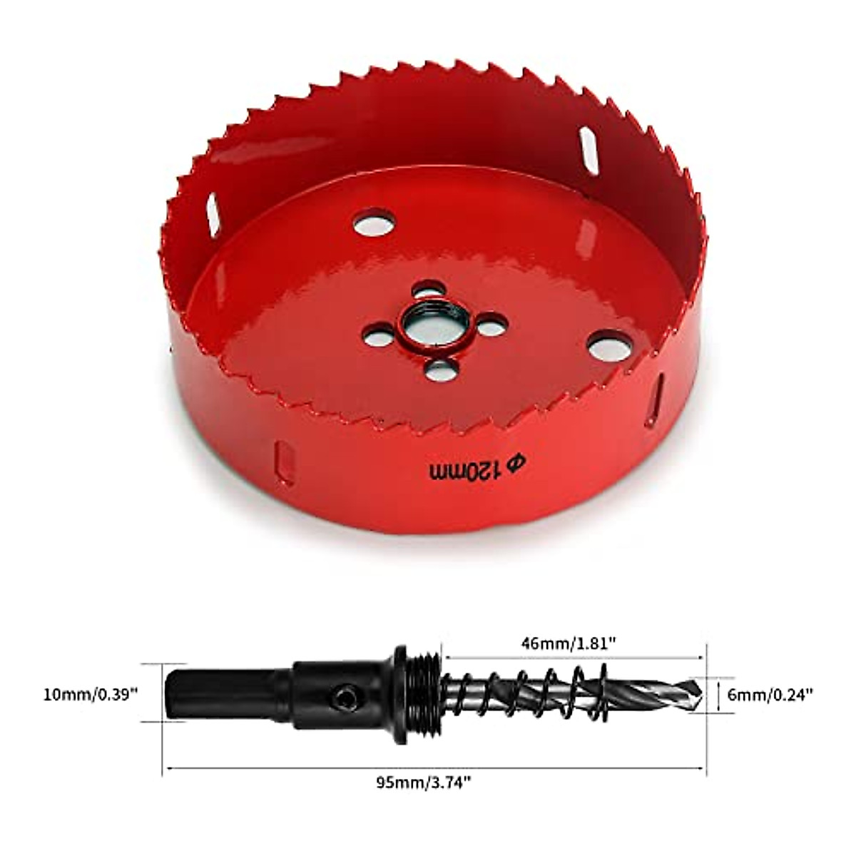 2-3/4 inch Hole Saw with Arbor Mandrel,HSS Bi-Metal & Heavy Duty Steel Design, for Metal,Stainless Steel,Cornhole Boards,Drywall,Plastic,Brass,Aluminum,Iron and Wood(70mm)