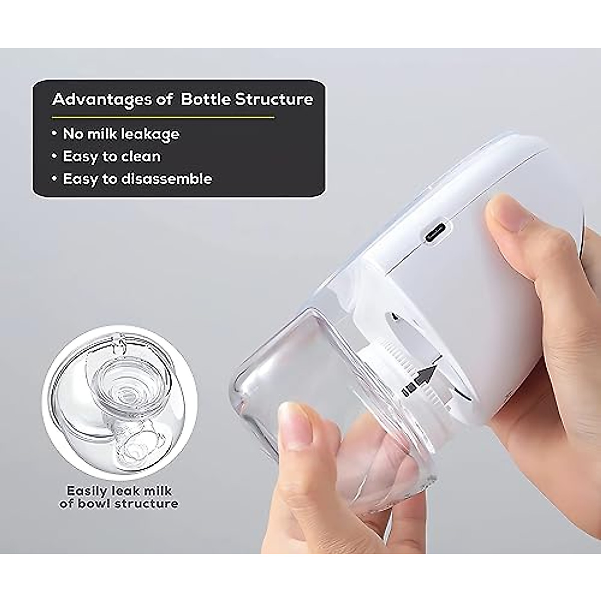 Breast Pump, Double Wearable Electric Breast Pump, Hands Free Breast Pump, Longer Battery Life, Rechargeable Portable Breast Pump with 3 Modes & 10 Levels,LED Display,2 Pack