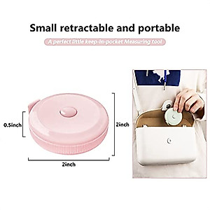 3 Pack Tape Measure Measuring Tape for Body Fabric Sewing Tailor Cloth Knitting Craft Weight Loss Measurements Retractable 60-inch 1.5 Meter, Small Push Button Dual Sided Tape Measure Body Measuring