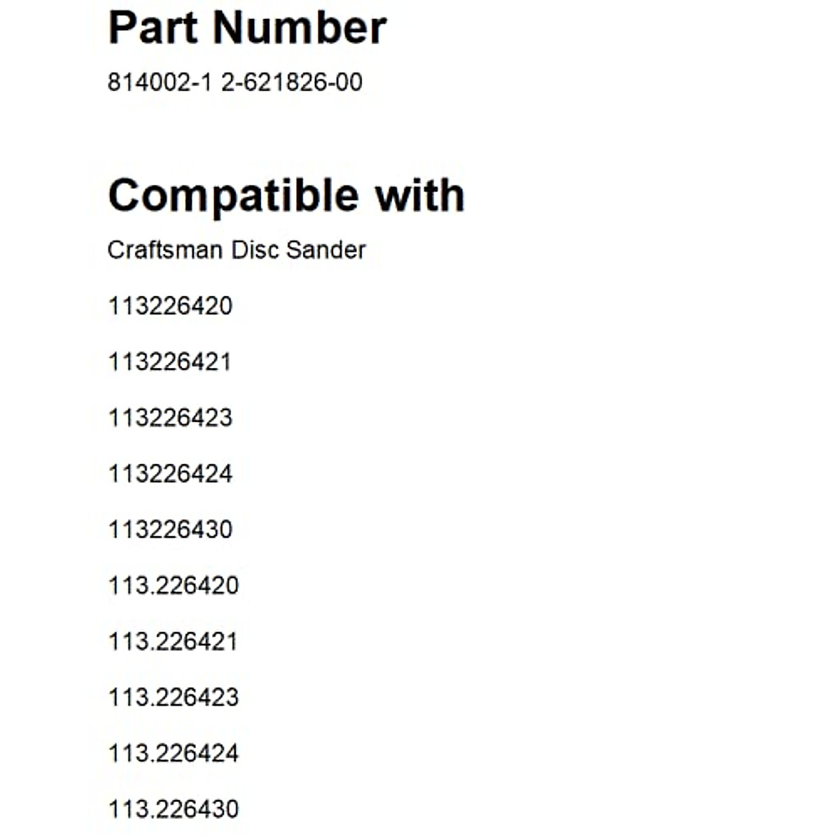 Drive Belt Compatible with Craftsman 113.226421 113.226423 113.226424 113.226430 Disc Sander 2PCS