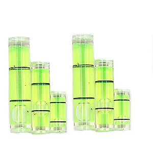 Driak Inclinometer Spirit Level Bubble-Tube Vial Mini Bubble Spirit Level Gradienter 6 * 15mm 7 * 26mm,8 * 31mm