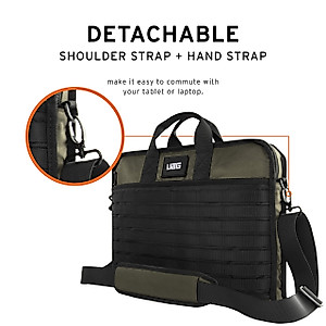 URBAN ARMOR GEAR UAG Tactical 15-inch Slim Brief, fits most devices up to 15-inch to 16-inch, Rugged Protective Slim Secure Laptop Tablet Carrying Bag with Shoulder Strap, Olive