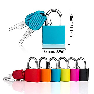 Padlock(6 Pack) Bulk Small Locks with Keys Home & School Essentials for Luggage Lock,Backpack,Suitcase Lock,Classroom Matching Game and More - Individually Keyed Padlocks