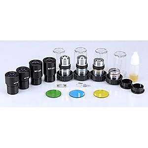 AmScope B490 Compound Binocular Microscope, WF10x Eyepieces, 40X-1000X Magnification, Brightfield, Halogen Illumination, Abbe Condenser, Double-Layer Mechanical Stage, Sliding Head, High-Resolution Optics, Anti-Mold