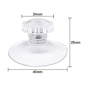 N-KO 30 Pack Suction Cup Hooks 45 mm Suction Cup Screw Hook Plastic Sucker Pads Screw Hooks for Bathroom Wall Door Glass Window