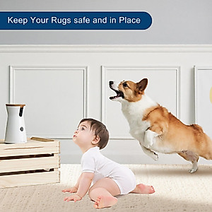 Coyacool Non Slip Rug Pads for Hardwood Floors, 9x12 Rug Pad Gripper for Area Rugs, Under Carpet Anti Skid Mat, Beige, Keep Your Rugs Safe and in Place