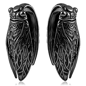 Atomhole 2PCS Upgrade Cicada Ear Gauges Hypoallergenic Ear Weights 316 Stainless Steel Ear Plugs Piercing Tunnels Stretchers Body Jewelry