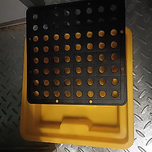 Rygcrud Small Drum Spill Platform, 50 Kg Load Capacity Containment Tray, Industrial Modular Spill Containment Pallet for Garage Basement Labs Desk(11 L/49X35X9.5 CM)