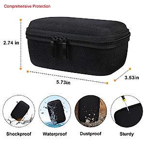 Elonbo Carrying Case for Panasonic Lumix LX10/ LX100/ ZS60/ ZS70/ ZS80/ ZS200/ ZS100 4K Digital Camera, Vlogging Camera Travel Bag Storage Cover, Mesh Pocket fits Battery Charger. Black