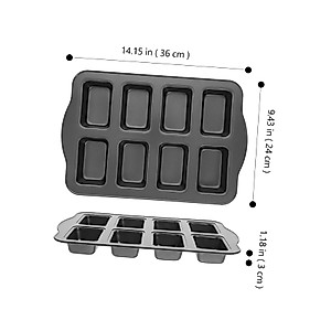 Carbon Steel Loaf Tins Mini Loaf Pans for Bread Baking Square Muffin Pan Oven Cake Pan Mini Bread Pans for Baking Oven Bread Pan Washable Baking Pan Bakery Baking Pan Baking Supply