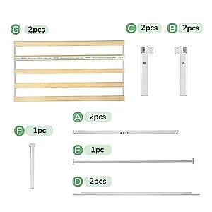 Novilla Metal Platform Bed Frame, Wood Slat Support, No Box Spring Needed, Easy Assembly, White, Full