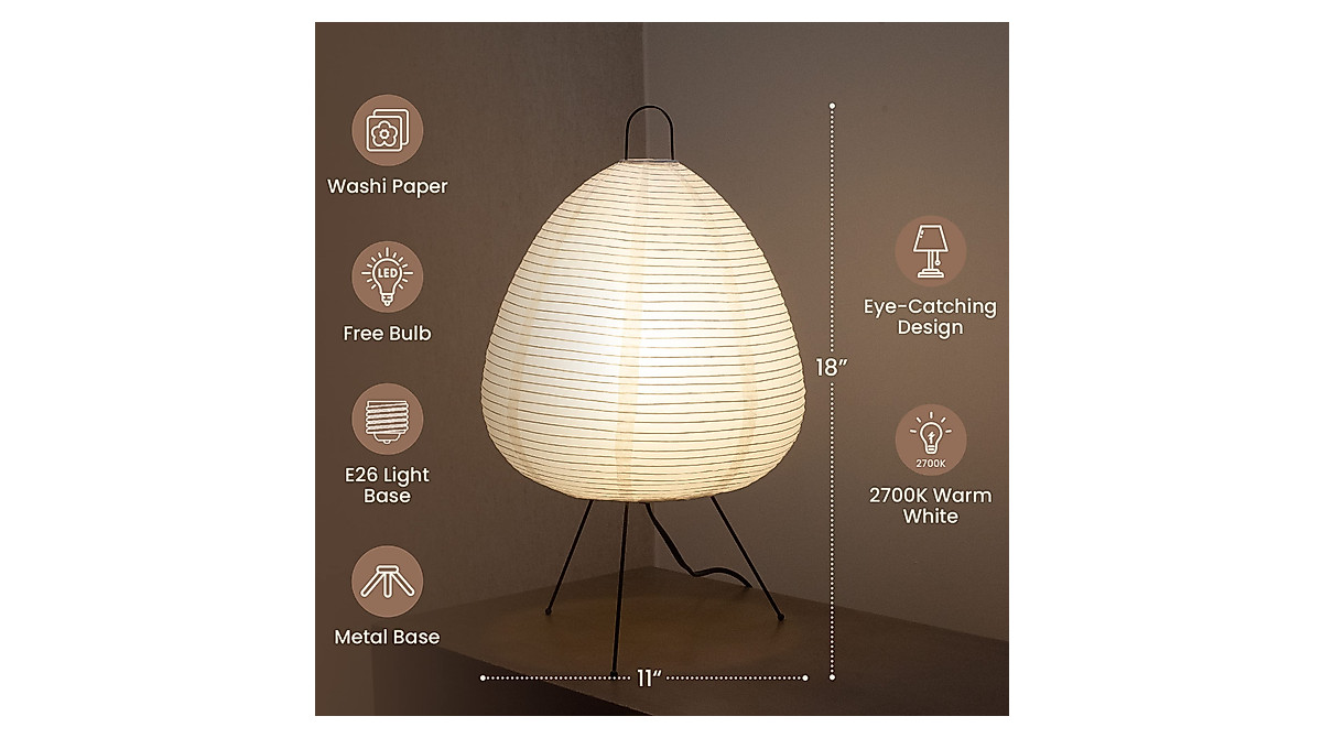 Dimmable Japanese Paper Lantern Lamp for Cozy Ambience
