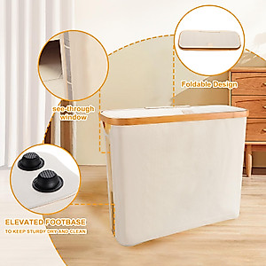 Toilet Paper Storage Basket, Toilet Paper Storage Holder, Bathroom Storage Organizer, Toilet Paper Storage Box Container, Toilet Tissue Storage Bin for Bathroom (Beige)