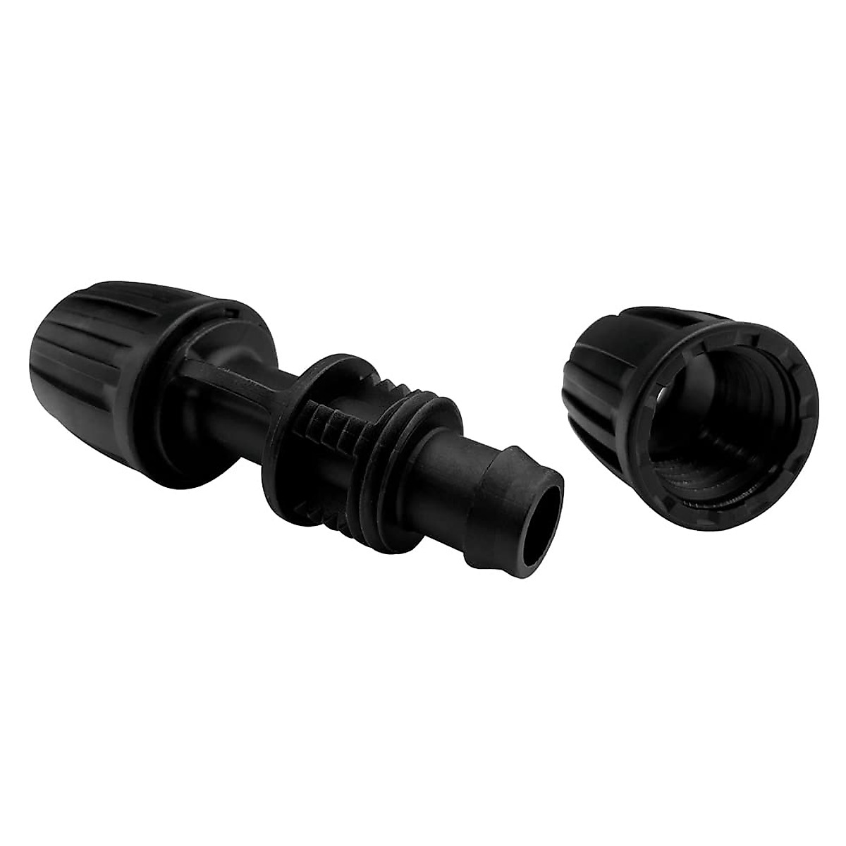 5 Pack 1/2" Drip Irrigation Fittings, Lock Barbed Straight Connectors, 1/2 inch Drip Connectors for Tubing(1/2" ID x 0.65" OD), Anti-Drop Straight Connect for Irrigation Tubing