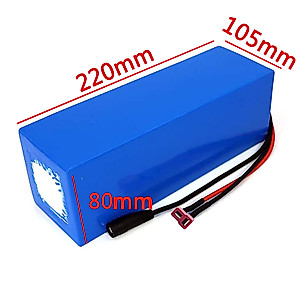 FREEDOH 20AH 36V E-Bike Battery Li-ion Electric Street Bikes Battery Pack for 250W 350W 500W 700W Electric Bikes Motor Kits Battery w/Charger,T