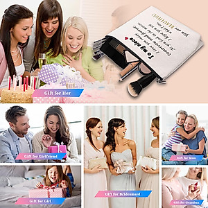 CEASQVAA Niece Gifts From Auntie Uncle Makeup Cosmetic Bag Inspirational Birthday Graduation Gifts For Niece