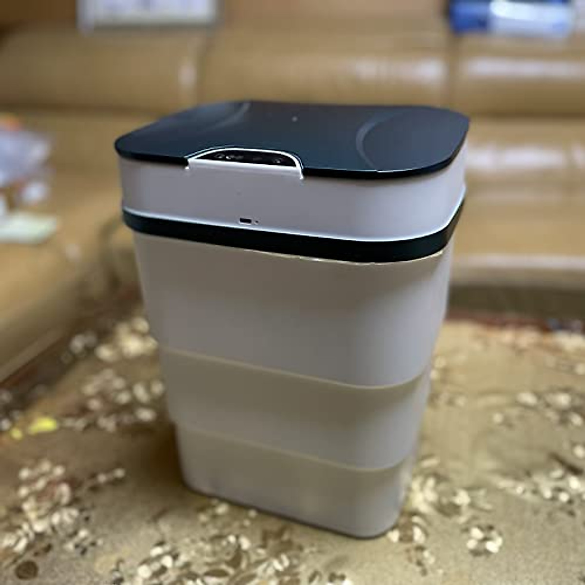 9.5L Collapsible Smart No Touch Trash Can, Refuse Bin, Waste Basket, Waste Bin for Kitchen Bathroom,Living Room,Bed Room,Office (Green)