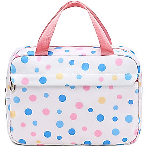 Makeup Bag for Girls Women Cute Travel Cosmetic Tote Bag Large Make Up Organizer Toiletry Bags Waterproof Zipper Pouch Purse