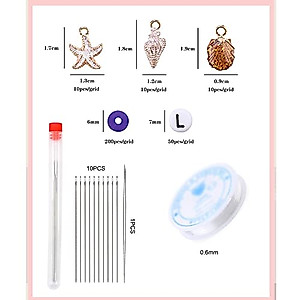 DSFEOIGY 6mm Flat Round Clay Spacer Beads for Jewelry Making Bracelets Necklace Earring DIY Craft Kit with Pendant 4080pcs/box