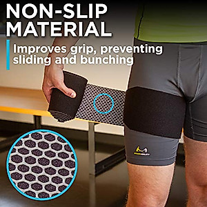 BraceAbility Hip Brace & Groin Strain Wrap | Non-Slip Hamstring & Thigh Compression Support Spica for Pulled Quad Muscle, Arthritis Relief, Inguinal Hernia or Abduction Hip Flexor Injury (One Size)