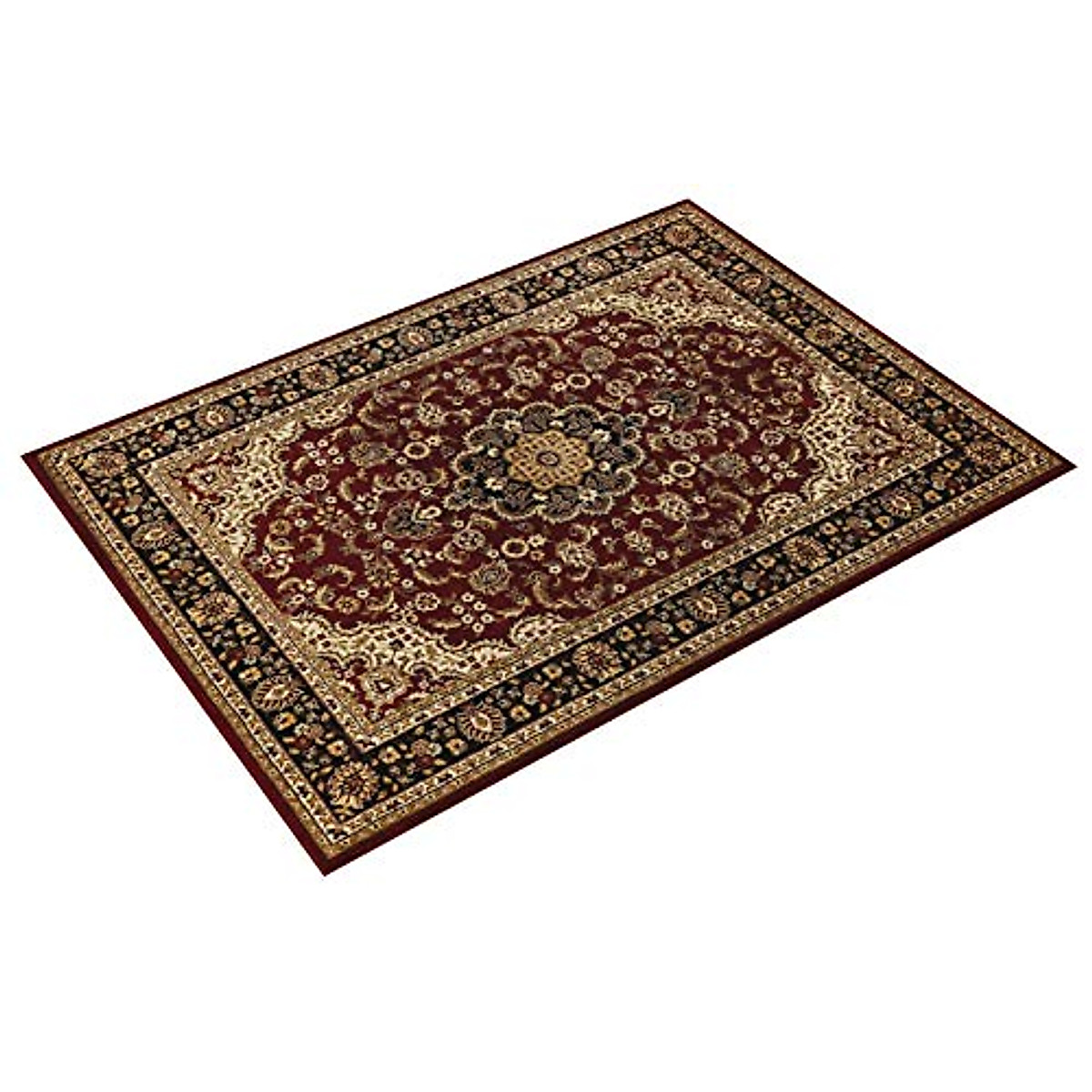 Well Woven Barclay Collection Medallion Kashan Red 5x7 Area Rug - for Living Room, Bedroom, and Dining Room
