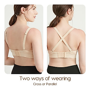 Lupantte Pumping Bra Hands Free 2 Pack, Supportive Comfortable Breast Pump Bra with Pads, All Day Wear Pumping and Nursing Bra in One Breast Pump for Medela, Spectra, Momcozy, etc. (X-Large)