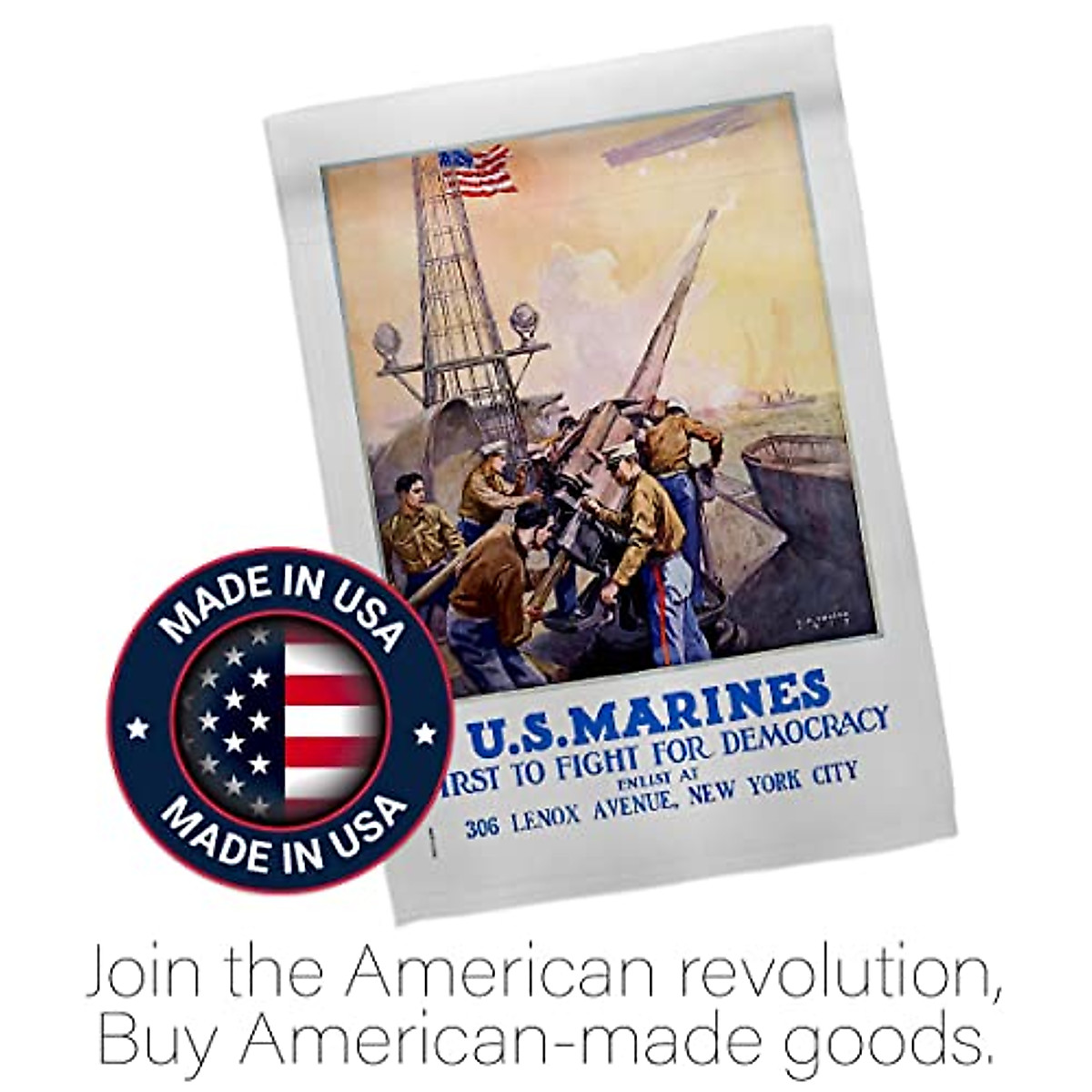 US Brotherhood First to Fight Garden Flag Set Wall Hanger Armed Forces Marine Corps USMC Semper Fi United State American Military Veteran Retire House Banner Small Yard Gift Double-Sided, Made in USA