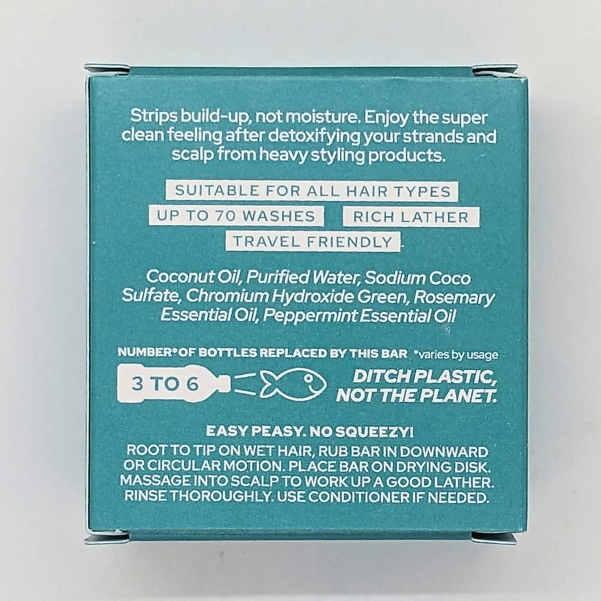 Natural Rosemary Mint Zero Waste Shampoo Bar by Tangie