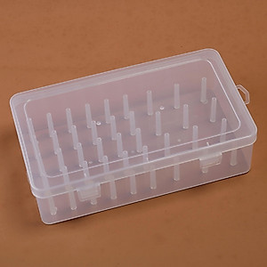 42 Slots Empty Sewing Satchel Organizer Trays - Super Durable Plastic Storage Box Case, Art Embroidery With Holder Bin | Container for Thread Spools & Others Easily Fit Your Crafting Machine Workspace