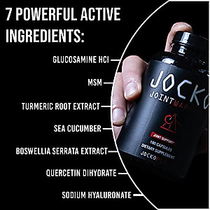 Origin Jocko Fuel Joint Support Supplement - Glucosamine Chondroitin MSM for Joint Pain, Mobility, & Flexibility w/Turmeric & Boswellia (180 Capsules)