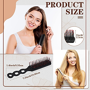 200 Pcs Hair Brushes for Homeless Individually Wrapped Detangling Brush Curly Hair Brush Vent Hairbrush Comb Pp Material Curly Wavy Hair Blow Drying Styling for Shelter Hotel Woman Man, Black