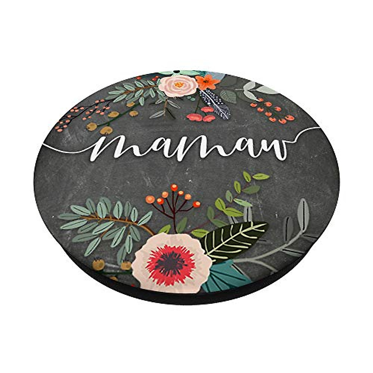 Mamaw - Cute Floral Mother's Day Gifts for Grandma PopSockets PopGrip: Swappable Grip for Phones & Tablets