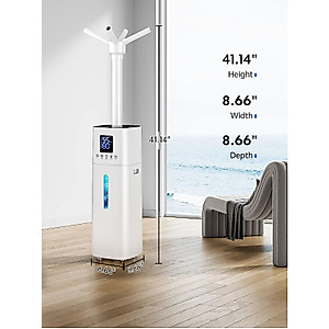 15L/4Gal Humidifier Large Room for 2000ft², Humidifiers for Bedroom Large Room, Air Humidifiers for Home, 600ml/h Misting, 60H Runtime, Essential Oil Box, Easy to Move, Top Fill Design, Auto Shut Off