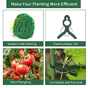 TOCCYARD 48”x 48”Foldable Cucumber Trellis Set, A-Frame Garden Trellis for Climbing Plant Outdoor, Detachable Cucumber Trellis for Raised Bed, Plant Grow Support for Tomato, Squash, Vegetable