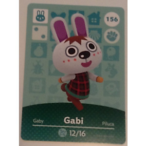 Nintendo Animal Crossing Happy Home Designer Amiibo Card Gabi 156/200 USA Version