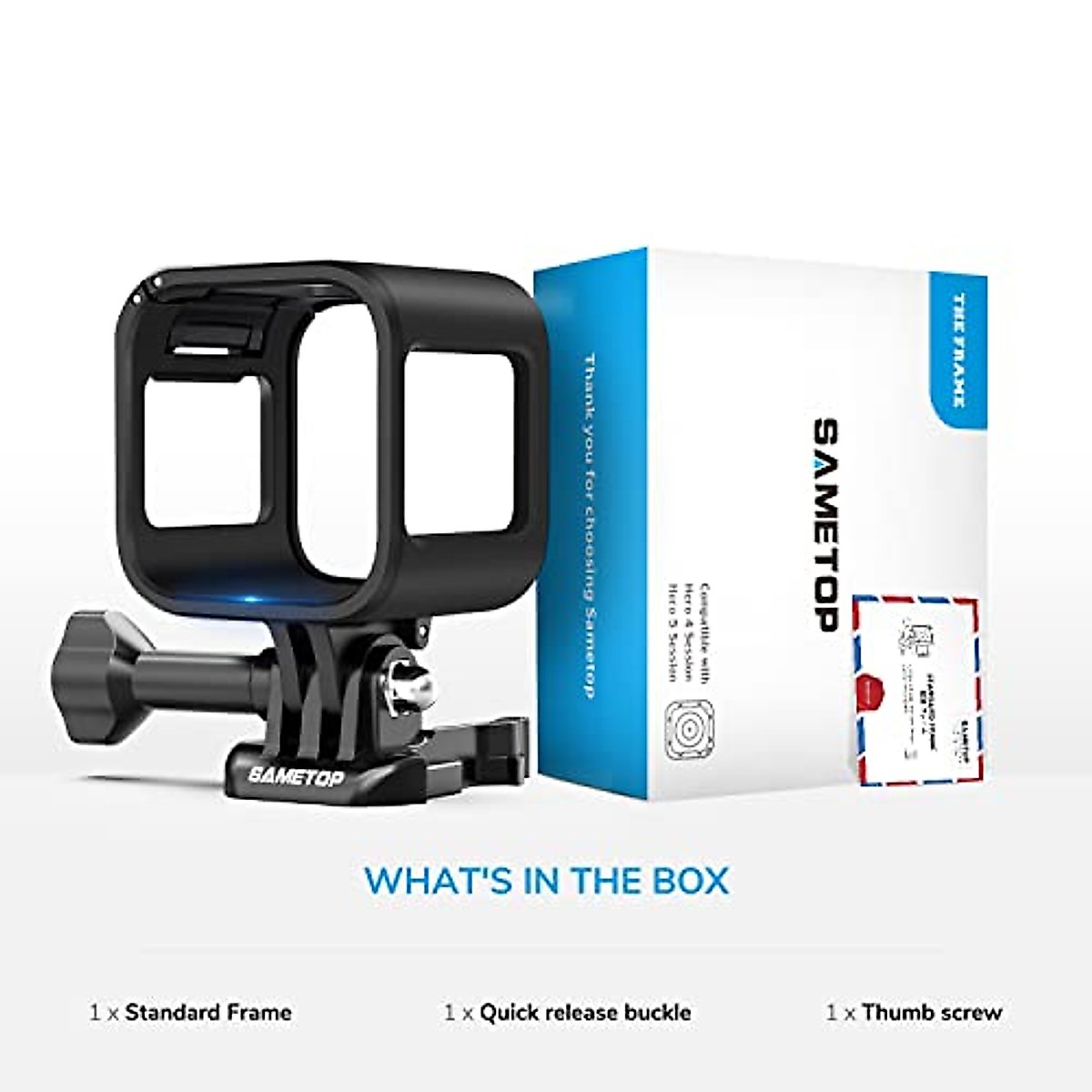 Sametop Frame Mount Housing Case Compatible with GoPro Hero 5 Session, Hero 4 Session, Hero Session Cameras