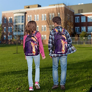 YoCosy Purple Galaxy Star Sport Basketball Backpack School Bookbag Laptop Purse Casual Daypack for Teen Girls Women Boys Men College Travel