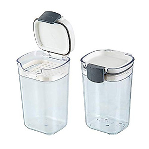Progressive International PKS-410 Prepworks ProKeeper Seasoning Keeper Spice Airtight Food Storage Containers, Clear (2 Pack)