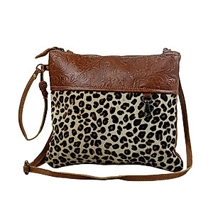 Myra Bag Liminal Cowhide Bag Upcycled Cowhide & Leather S-2837