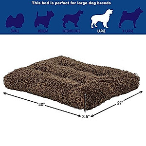 MidWest Homes for Pets Deluxe Dog Beds | Super Plush Dog & Cat Beds Ideal for Dog Crates | Machine Wash & Dryer Friendly, 1-Year Warranty, 42-Inch, Cocoa