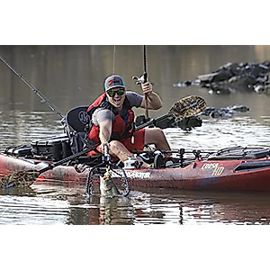 YakAttack Kayak Folding Leverage Landing Net, 12" x 20" Hoop with Foam Extension