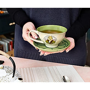 Avatar: The Last Airbender Uncle Iroh's Jasmine Dragon 12-ounce Ceramic Teacup and Saucer Set | Tea Party Gift Set For Coffee, Espresso, Mocha, Latte | Cute Anime Gifts and Collectibles